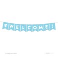 Welcome Baby Blue Boy Baby Shower Hanging Pennant Garland Party Banner ...