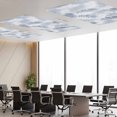 4 Pack Steel Blue White Palm Leaves Fluorescent Light Covers for ...