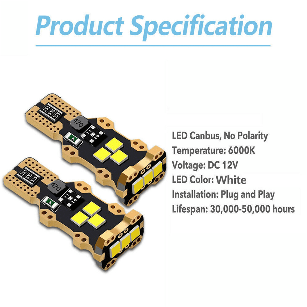 Click here for Unbranded 6x 921 912 W16w 904 906 916 T15 Led Reve... prices