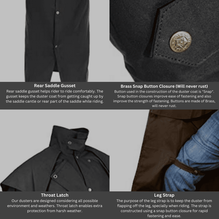 RESISTANCE Western Style Waterproof Oilskin Cotton Duster RESISTANCE Western Style Waterproof Oilskin Cotton Duster