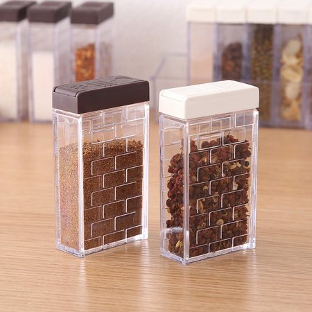 Transparent Plastic Seasoning Box With Base Seasoning Bottle Kitchen ...
