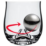 Brilliant ROX and ROLL 4-Piece Whiskey Glass Set with Stainless Steel ...