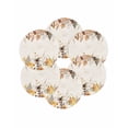 15 Inch Round Placemats Set of 6, Fall Grey Orange Non Slip Heat ...