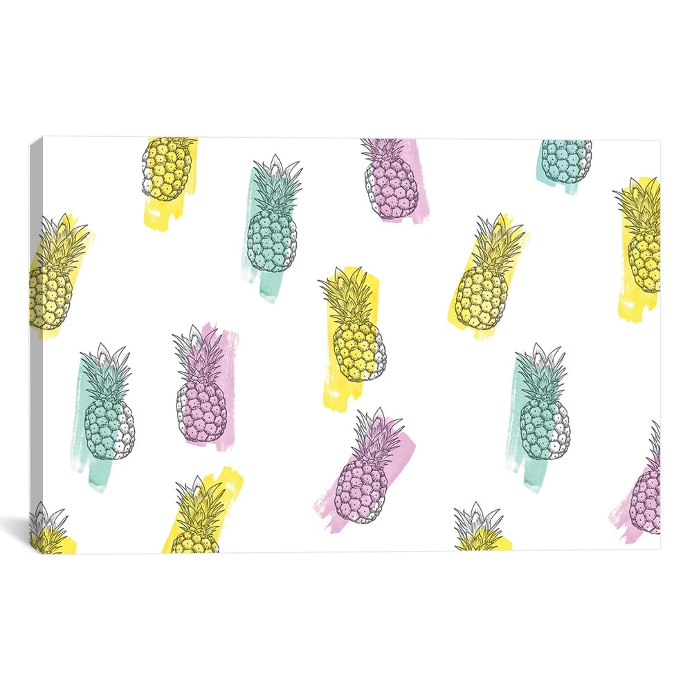 Rectangle frame 12" X 18" Funky Pineapples Artwork - Walmart.com