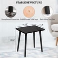 Black Side/End Table, Modern, Minimalist Wooden Small Accent Table with Natural Legs for Living ...