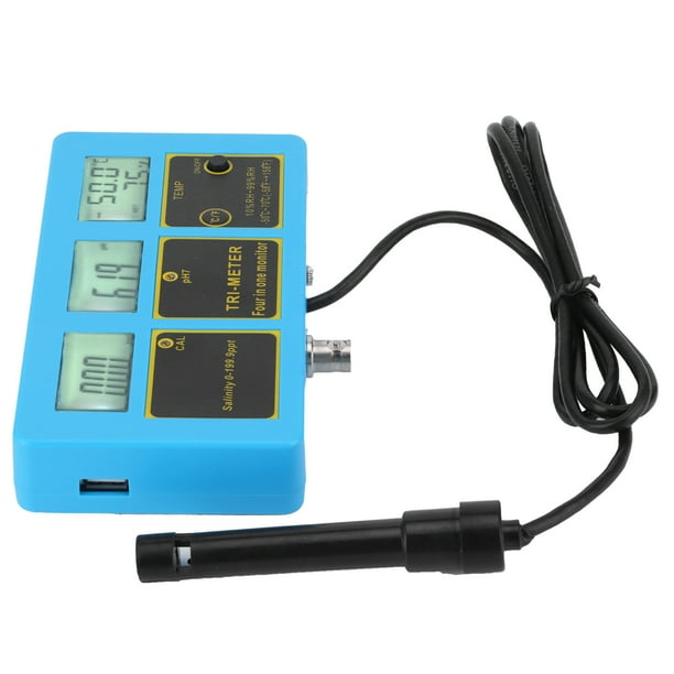 Water Quality Meter, Smart PH Monitor On-Line 4-in-1 PH/Temp//Salinity ...