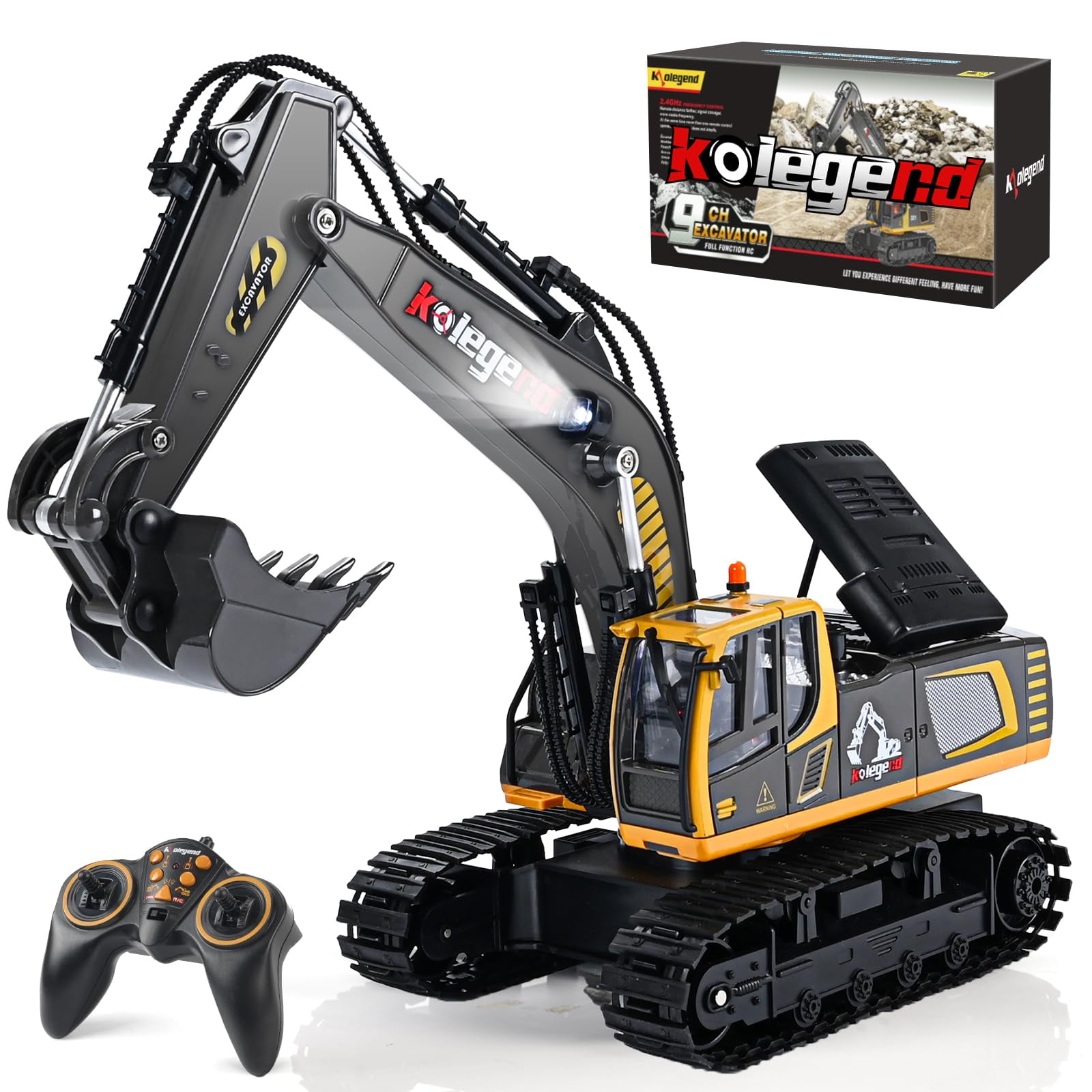 Click here for Kolegend Remote Control Excavator Toy 16 Inch  11... prices