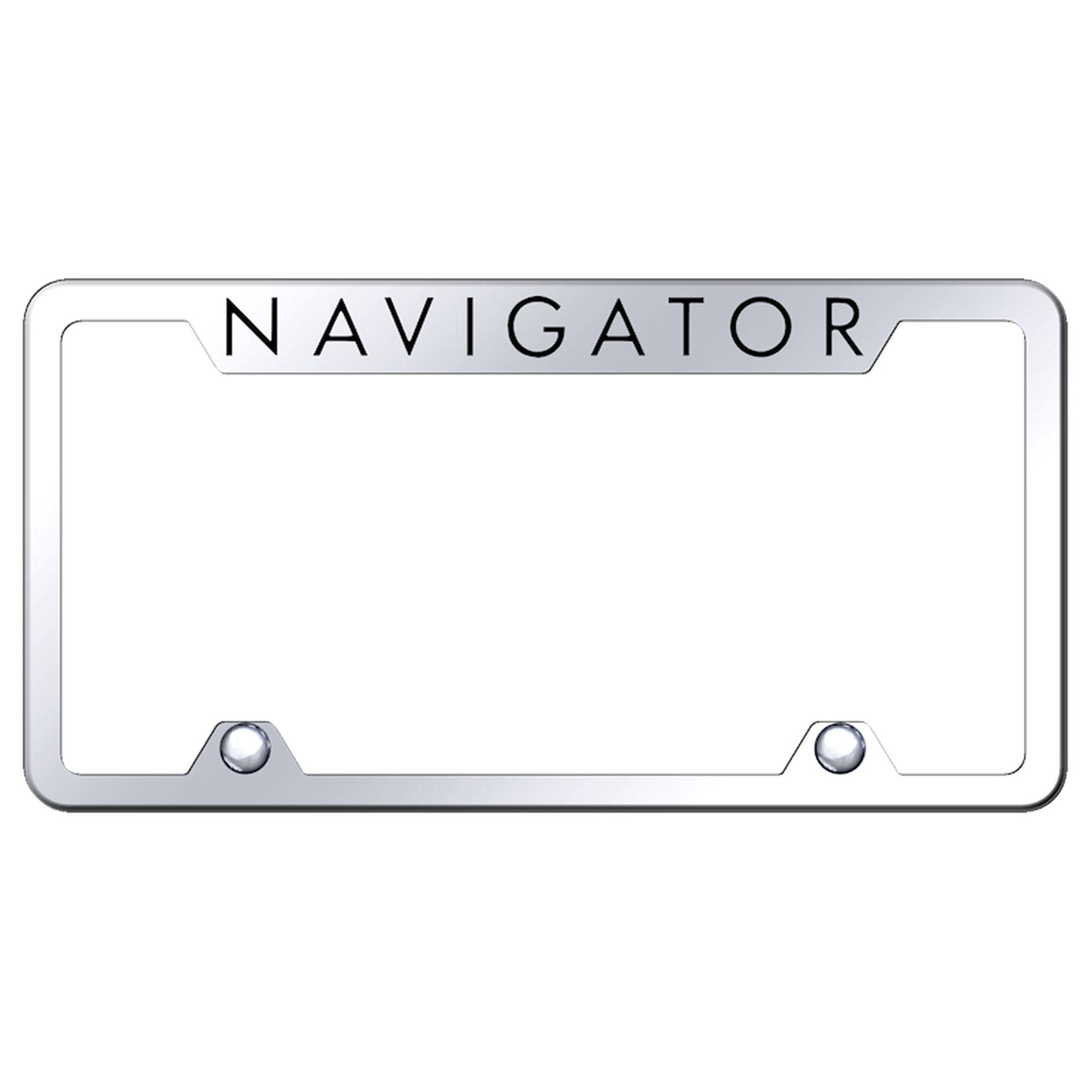 Lincoln Navigator Logo Stainless Steel Truck CutOut License Plate Frame ...