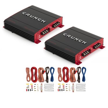 Crunch 4 Channel 1000 Watt Amp A/B Class Car Stereo Amplifier (2 Pack ...