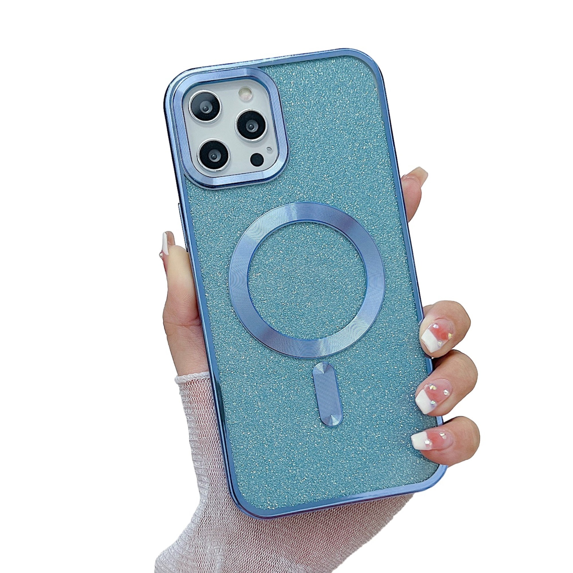 ELEHOLD MagSafe Compatible iPhone 13 Case, iPhone 13 Magnetic Glitter ...