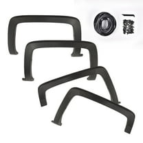 Ikon Motorsport Fender Flares, 4PC Matte Black PP, Scratch Prevention ...