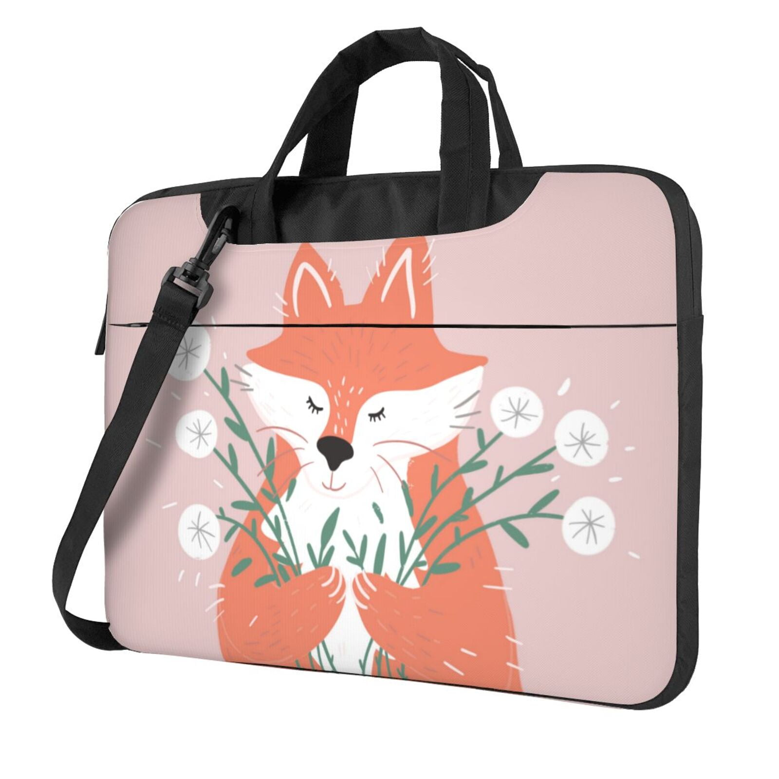 Cartoon Pink Fox Laptop Bag, 14 inch Laptop or Tablet, Business Casual ...
