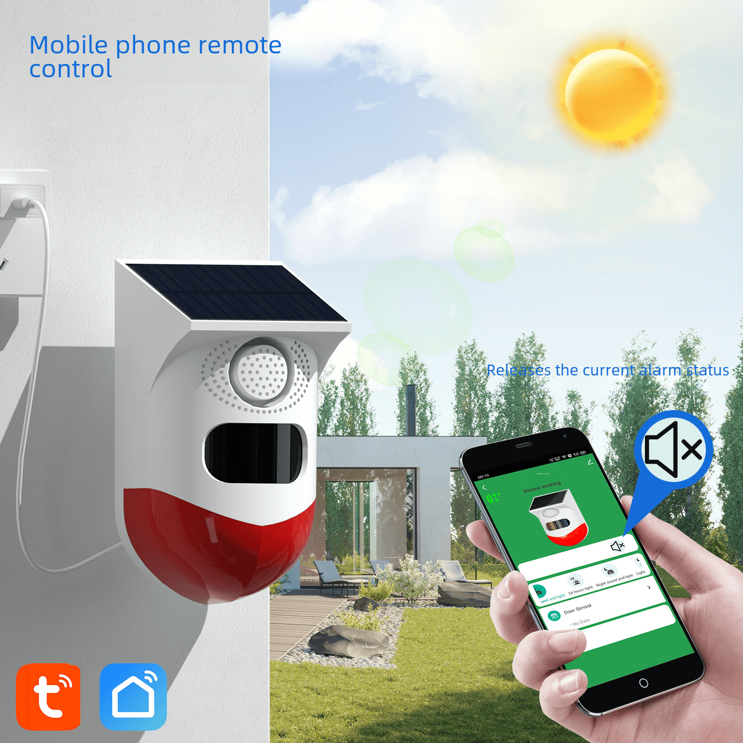 Alarma solar con wifi y graffiti, alarma antirrobo para exteriores, luz ...