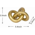 Geometric Round Sculpture Gold Knot Statue Decor Modern Tabletop ...