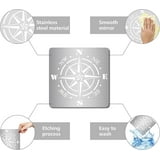 6.3 Inch Metal Compass Rose Stencil Stainless Steel Painting Reusable ...