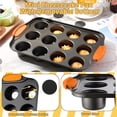 3 Pack Mini Cheesecake Pans Removable Bottom 12 Cavity Mini Cupcake Pan ...