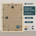12x16 Picture Frames Set - 3 Pack - Natural Oak Wood - Tempered Glass ...