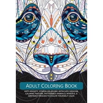 Adult Colouring Book: Anti-Anxiety, Stress-Relieving Intricate Design ...