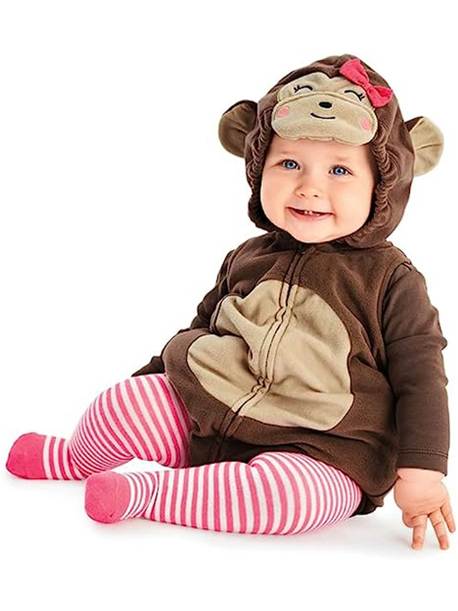 DcoolMoogl Unisex Baby Halloween Costumes Velvet Monkey Hooded Romper ...