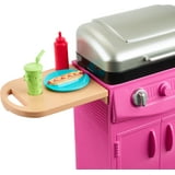 Barbie World Toy BBQ Grill Playset with 7 Dollhouse Accessories ...