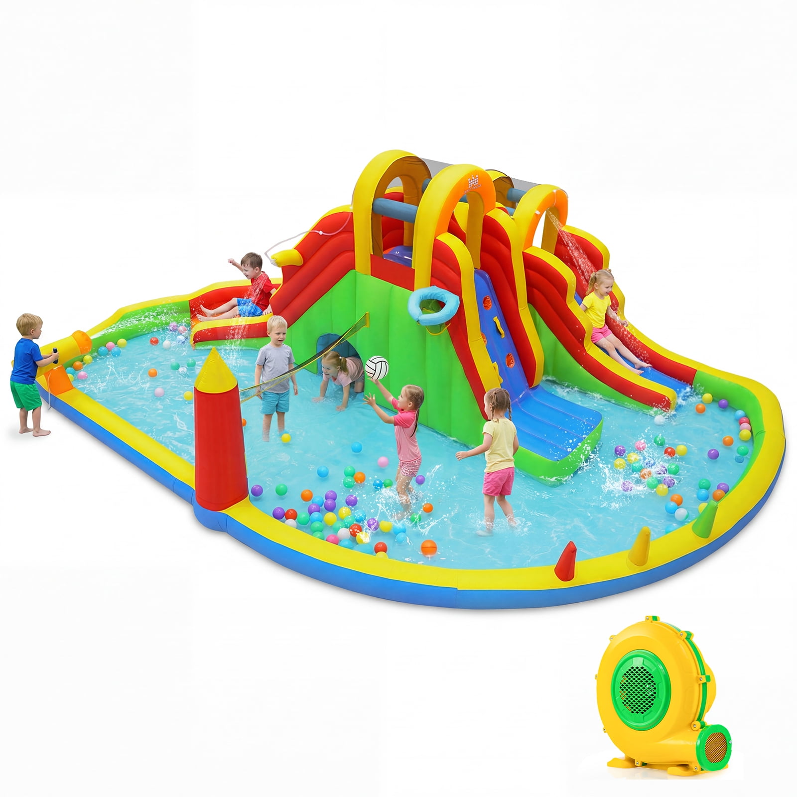 Click here for Costway Water Slide Park  Bounce House With 2 Long... prices