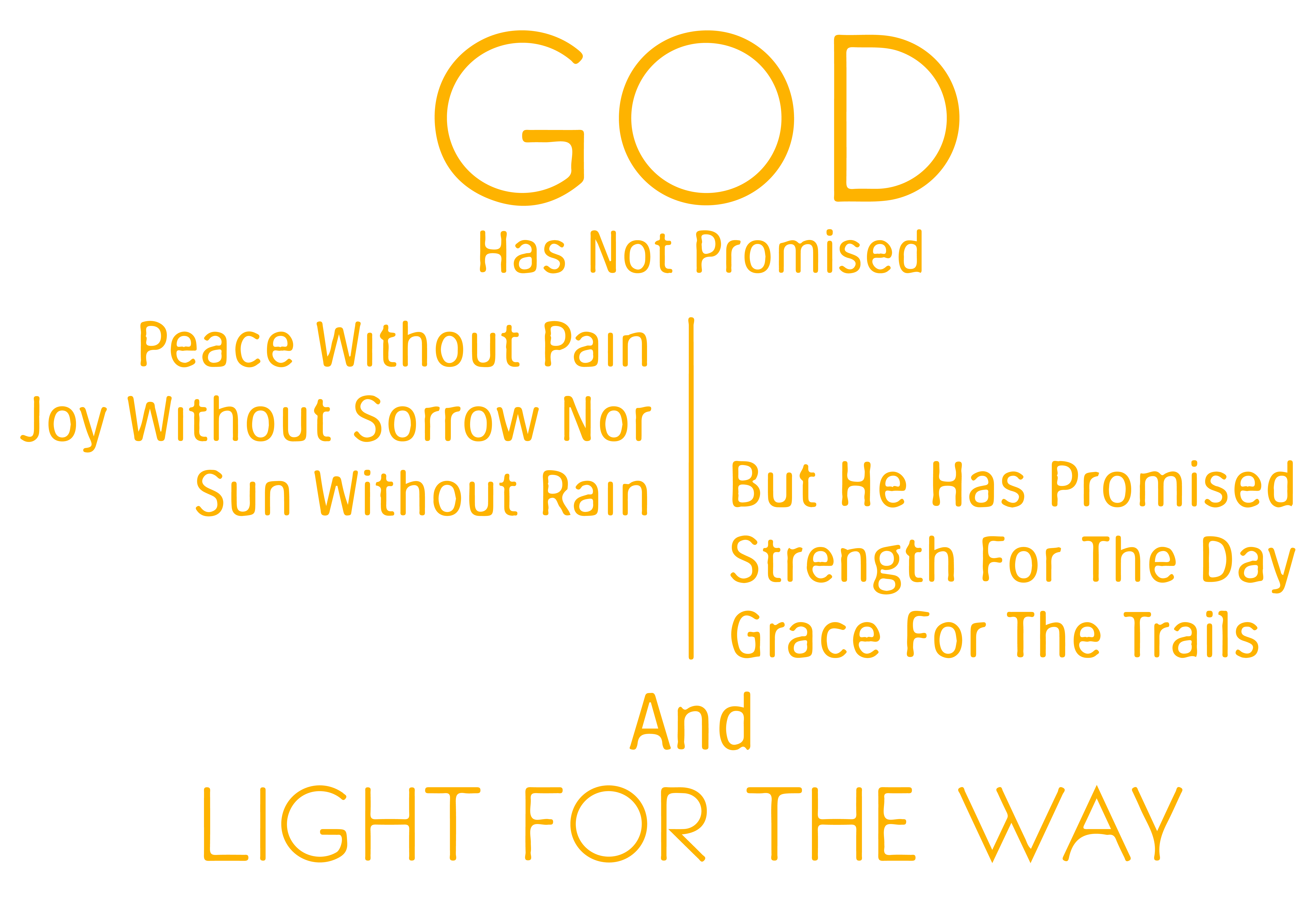 God has not promised Peace without pain joy withoutâ ¦ Vinyl Decal ...