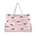 20.5"x15" Large Beach Tote Bag with Rope Handles, Waterproof Nylon ...