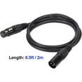 6.5ft / 2m DMX Cable, 10PCS 3 Pin DMX Cables DMX Wires, DMX512 XLR Male ...