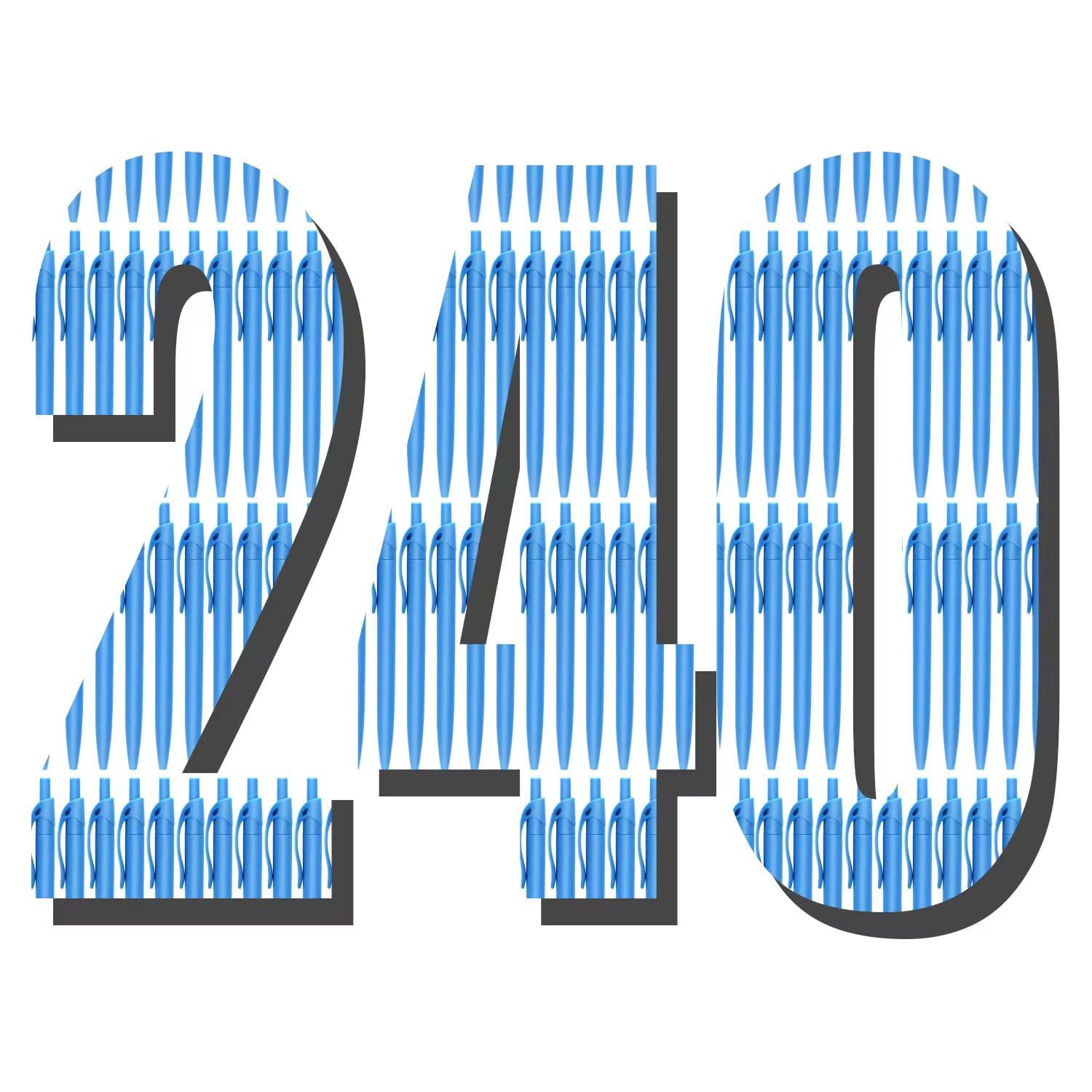 Click here for Aozora Pens Bulk 240 Pack Blue Click Pens No Bleed... prices