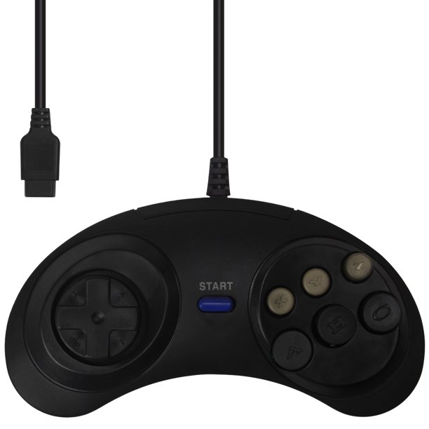 Sega Genesis Black Wired Classic Controller - Walmart.com