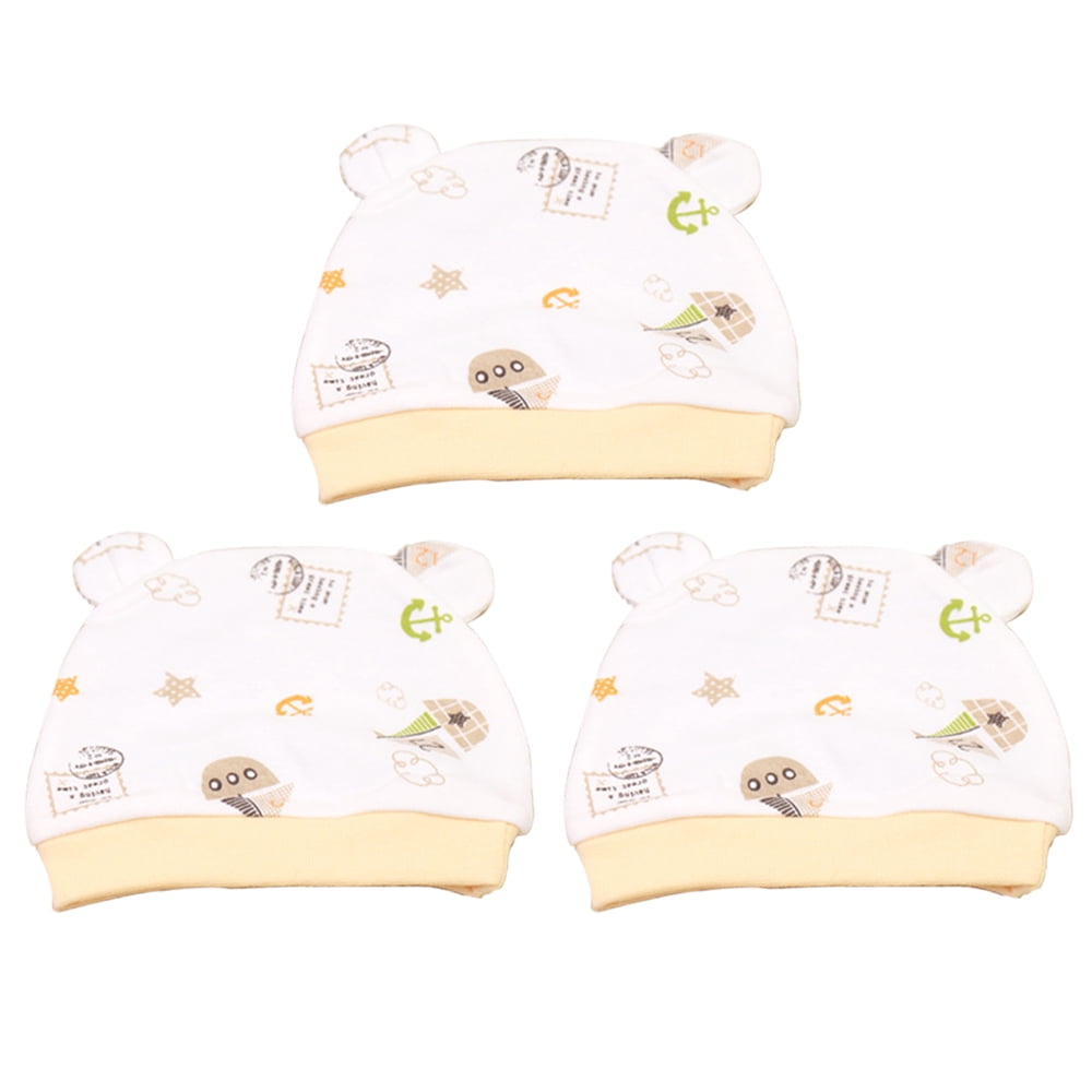 3-piece baby hat set suitable for 0-3 months of age, newborn baby hat ...
