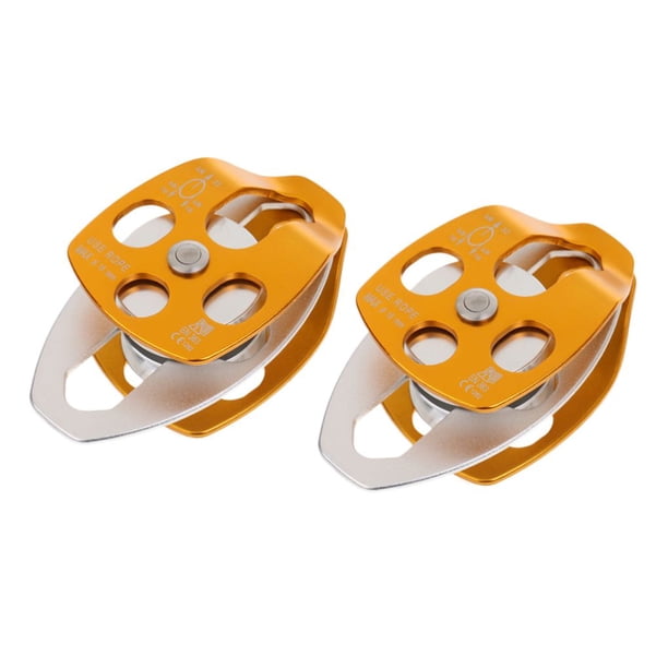 yingyy 2 Pieces Climbing Side Pulley 32KN Coaxial Swing Block Rescue ...
