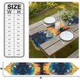 Colorful Sky Table Runner Linen Burlap Table Runner 90 Inches Long ...