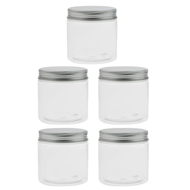 5 Pieces 200ml PET Containers Cases with Screw Lids Box Ointments Pot ...