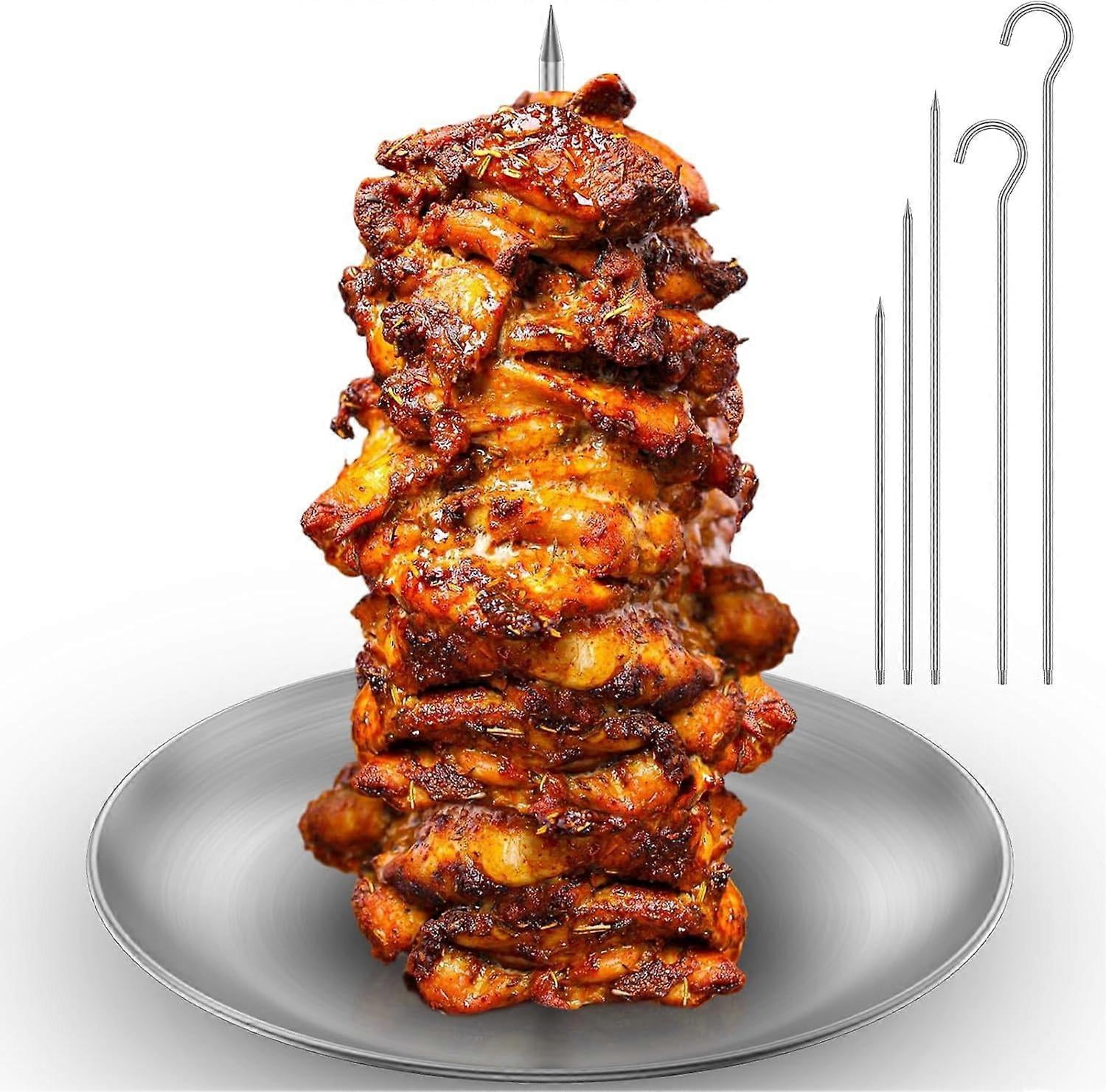 Pincho vertical para carne, parrilla vertical para barbacoa de acero ...