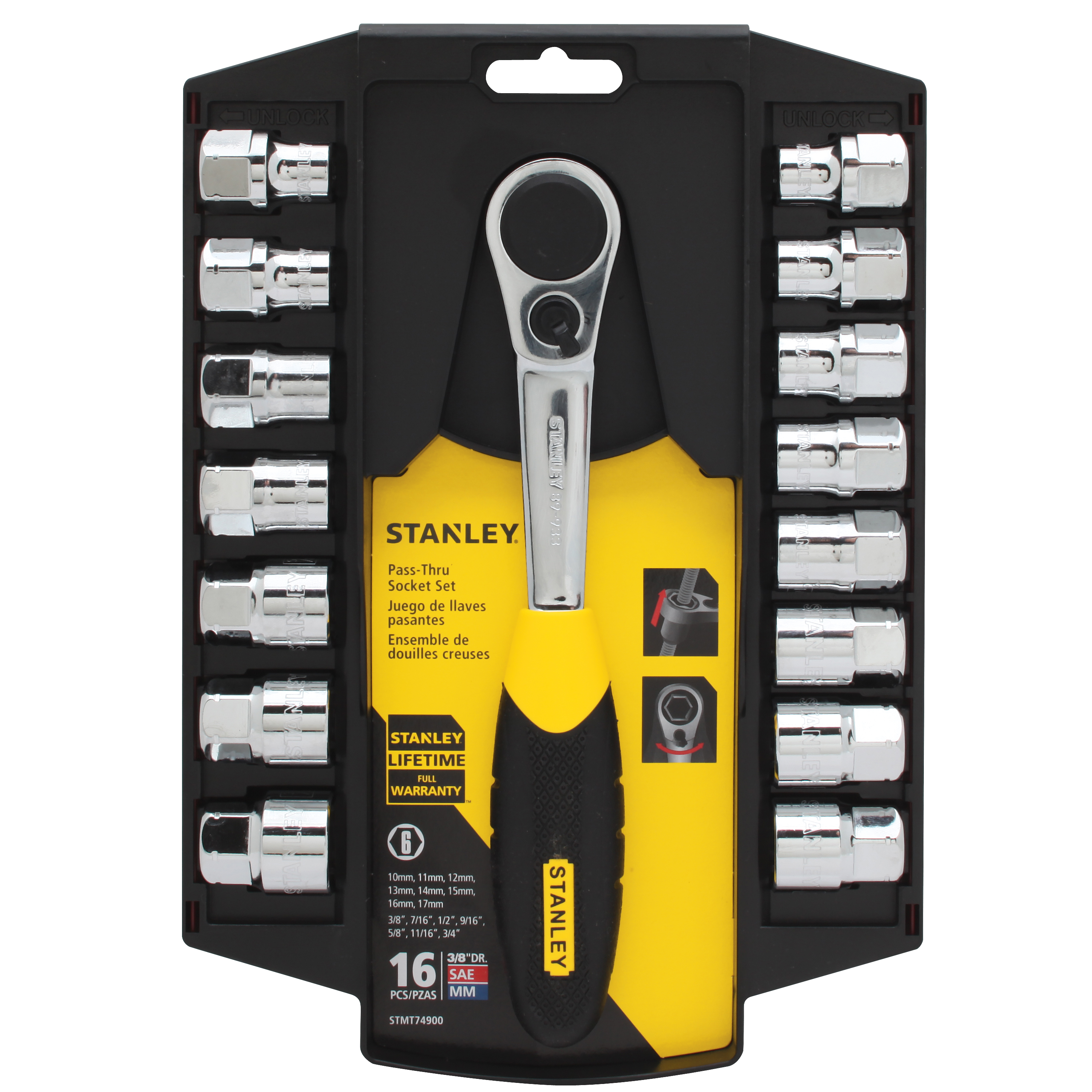 STANLEY STMT74900 16 Piece Pass Thru Socket Set Walmart Walmart STANLEY STMT74900 16 Piece Pass Thru Socket Set Walmart Walmart