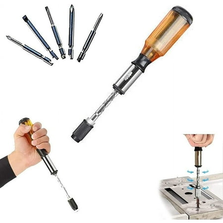 Push-Pull Ratchet Screwdriver, Semi-automatic Adjustment Spiral Ratchet ...