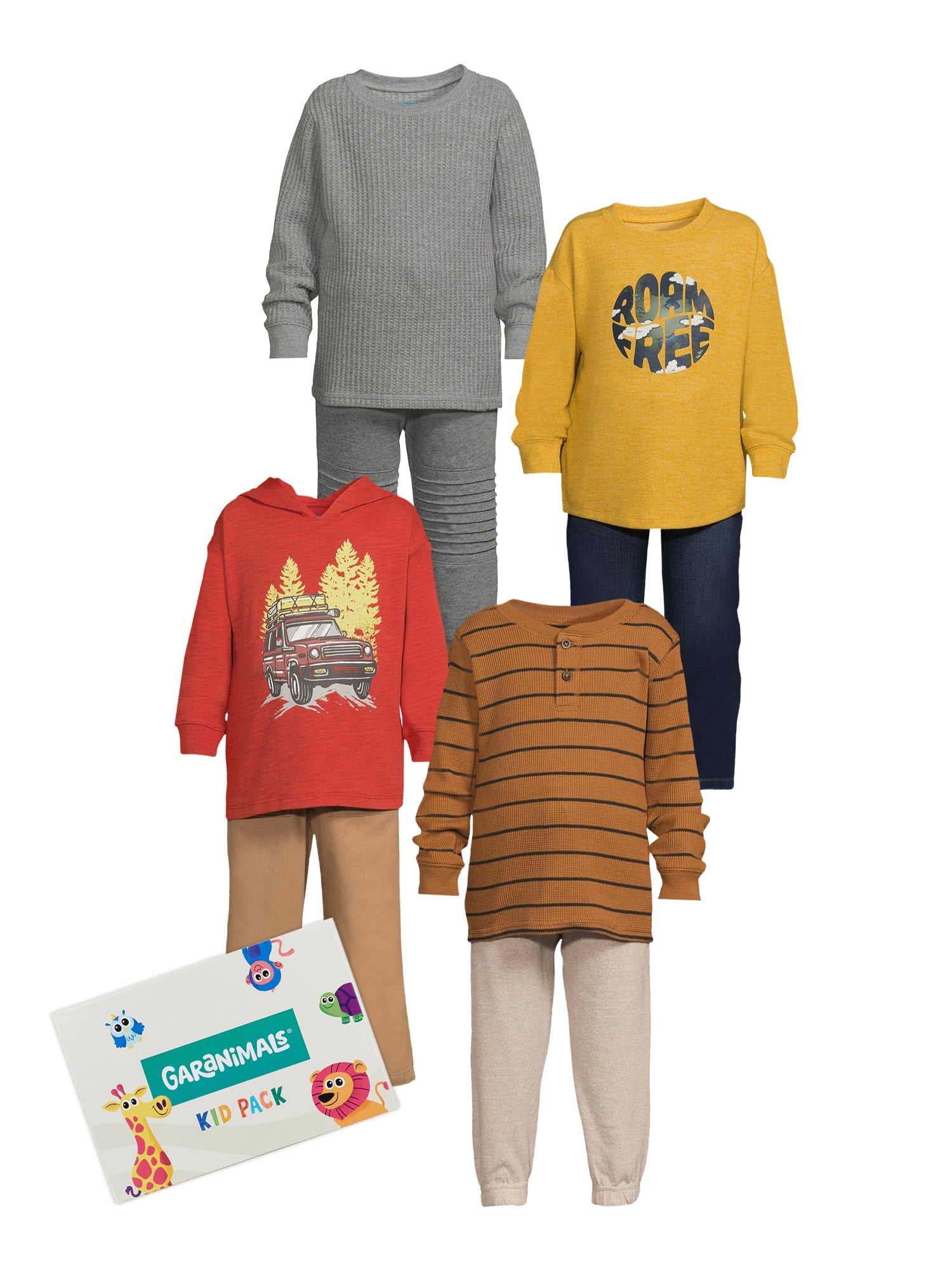 Garanimals Toddler Boy Mix and Match Outfit Set, 8-Piece, Sizes 12M-5T ...