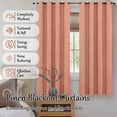 Blackout Curtains 72 Inch Long 2 Panels, 100% Light Blocking Thermal ...