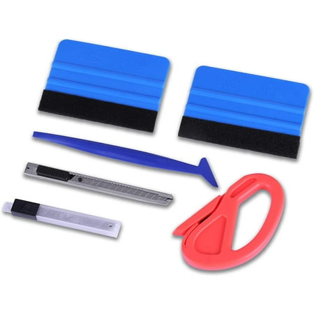 5-Piece Vehicle Vinyl Wrap Window Tint Film Tool Kit Include Felt ...