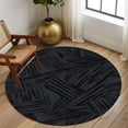 Abstract Overlapping Layers 6FT Round Area Rugs for Living Room ...