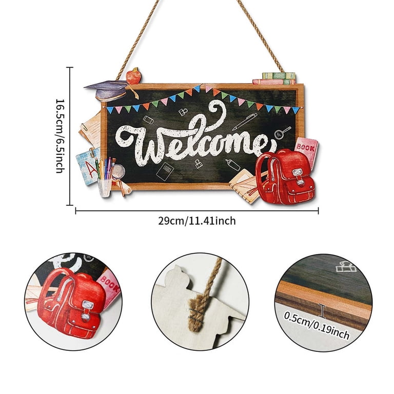 Back To School Decor BIZIBAFF Welcome Back To School Sign - Durable 11. ...