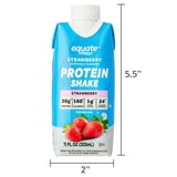 Equate High Performance Protein Shake, Strawberry flavor, 11 fl oz, 4 ...