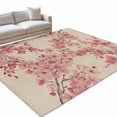 4x6 Pink Peach Blossoms Area Rug for Living Room, Washable Non Slip Low ...