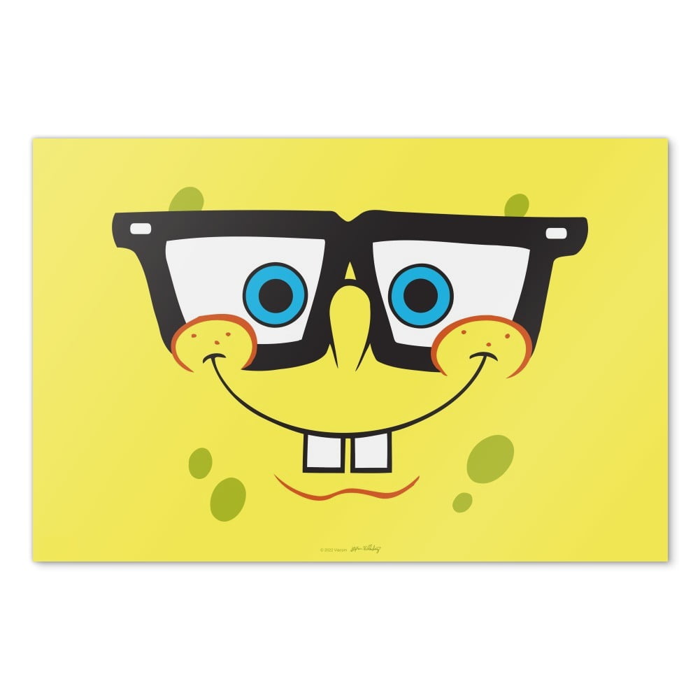 SpongeBob Nerd Face Home Business Office Sign - Walmart.com