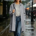 APEXFWDT Women's Waterproof Rain Jacket with Hood Long Raincoat ...