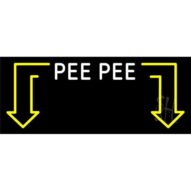 Everything Neon ENQ-60789 Pee Pee With Arrow LED Neon Sign 10 x 24 ...