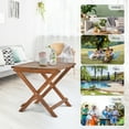 Ktaxon 18" Compact Acacia Wood Folding Bistro Side Table for Small ...