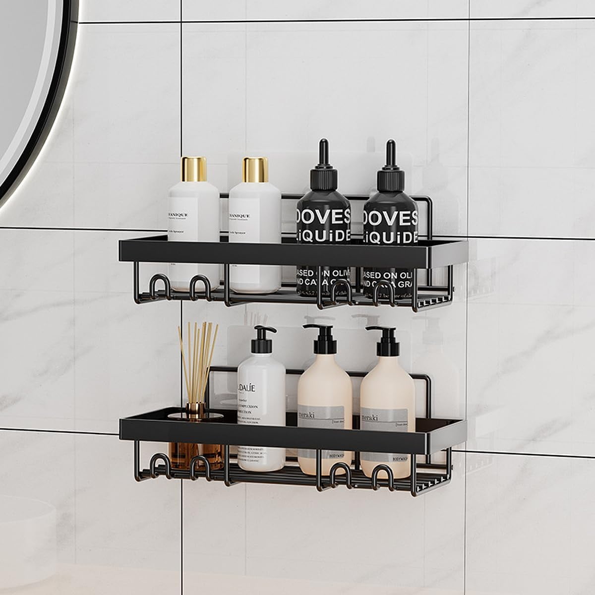 Click here for Siabc-Kuled Shower Caddy Shelf  No Drill Black Bat... prices