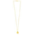 14k Yellow Gold Helium Initial N Pendant Box Chain Necklace With Spring ...